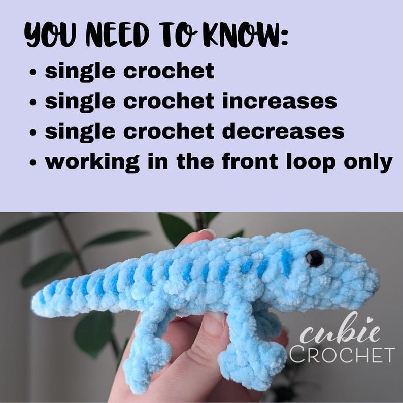 Little Lizard No-sew Crochet Pattern PDF | Instructions ONLY | Make ...