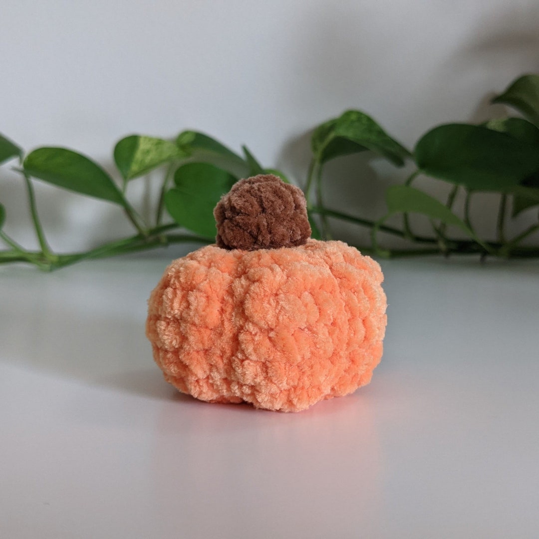 Chenille Crochet Pumpkin Small Soft Squishable Pumpkin - Etsy