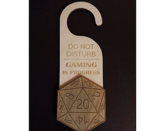 Do Not Disturb Playing Dungeons and Dragons D20 Door Hanger - Etsy