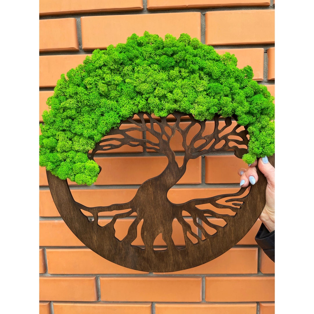 Moss Wall Decor the Tree of Life/ Wood Wall Decor/ Eco-friendly Moss ...