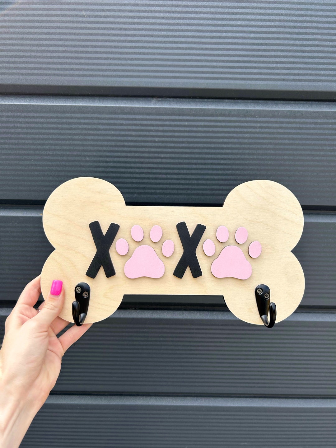 Dog Bone Leash Holder, Custom Dog Leash Holder, Dog Leash Hook, Dog ...