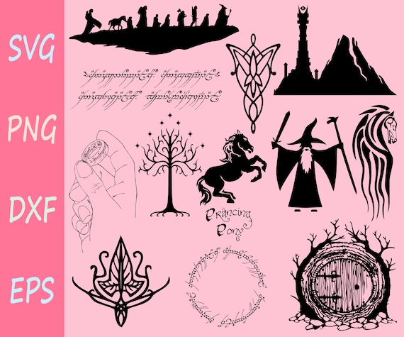 The Lord of the Rings Svg Bundle Lotr Set Prancing Pony | Etsy