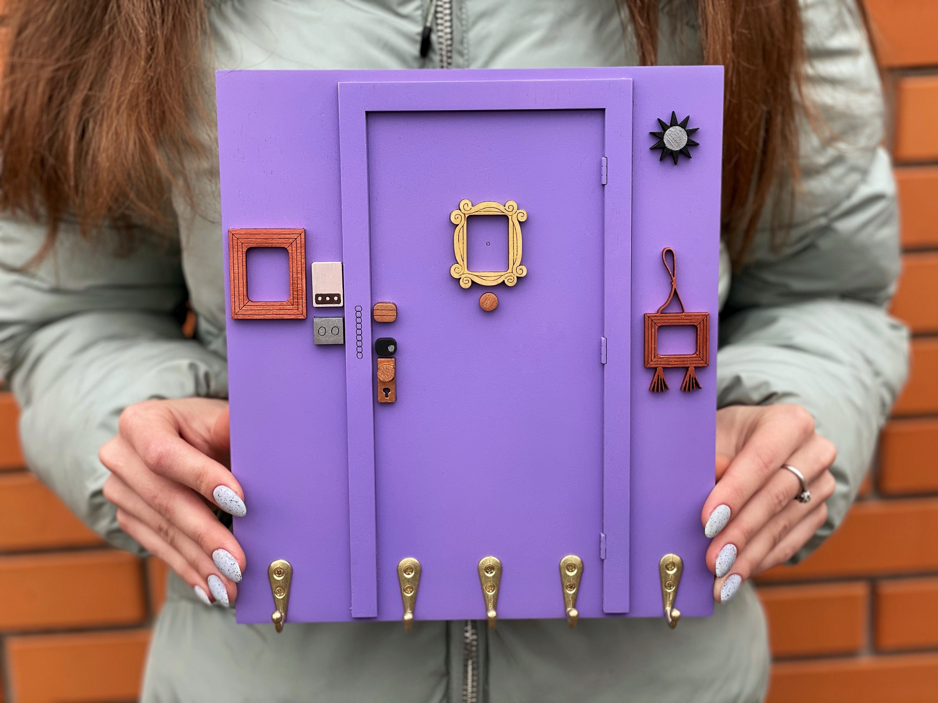 Key Storage Hanger Rack Friends Monica s Apartment 3d Door Home Decor Key Storage Hanger Rack Friends Monica s Apartment 3d Door Home Decor