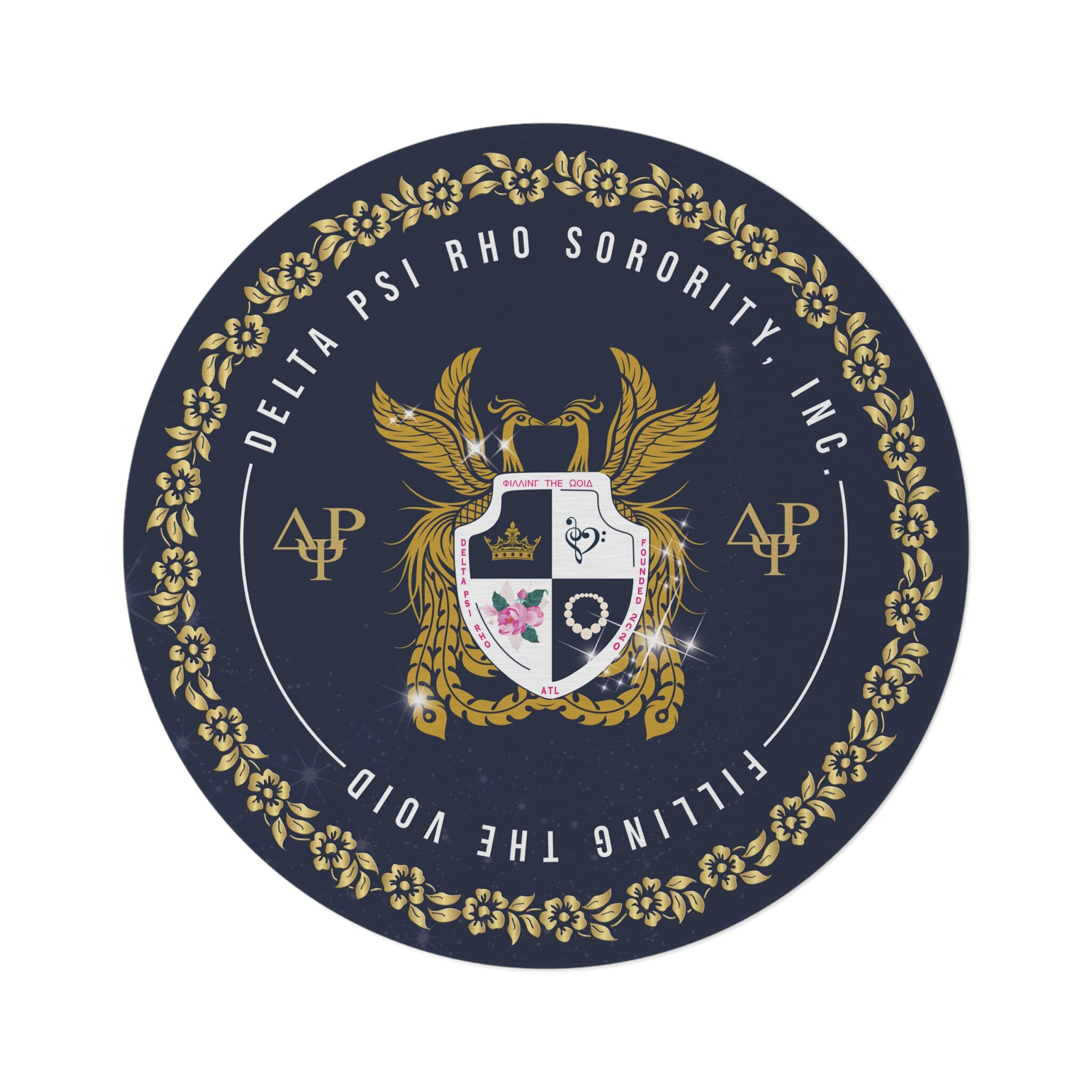 Delta Psi Rho Circular Official Crest Rug - Etsy