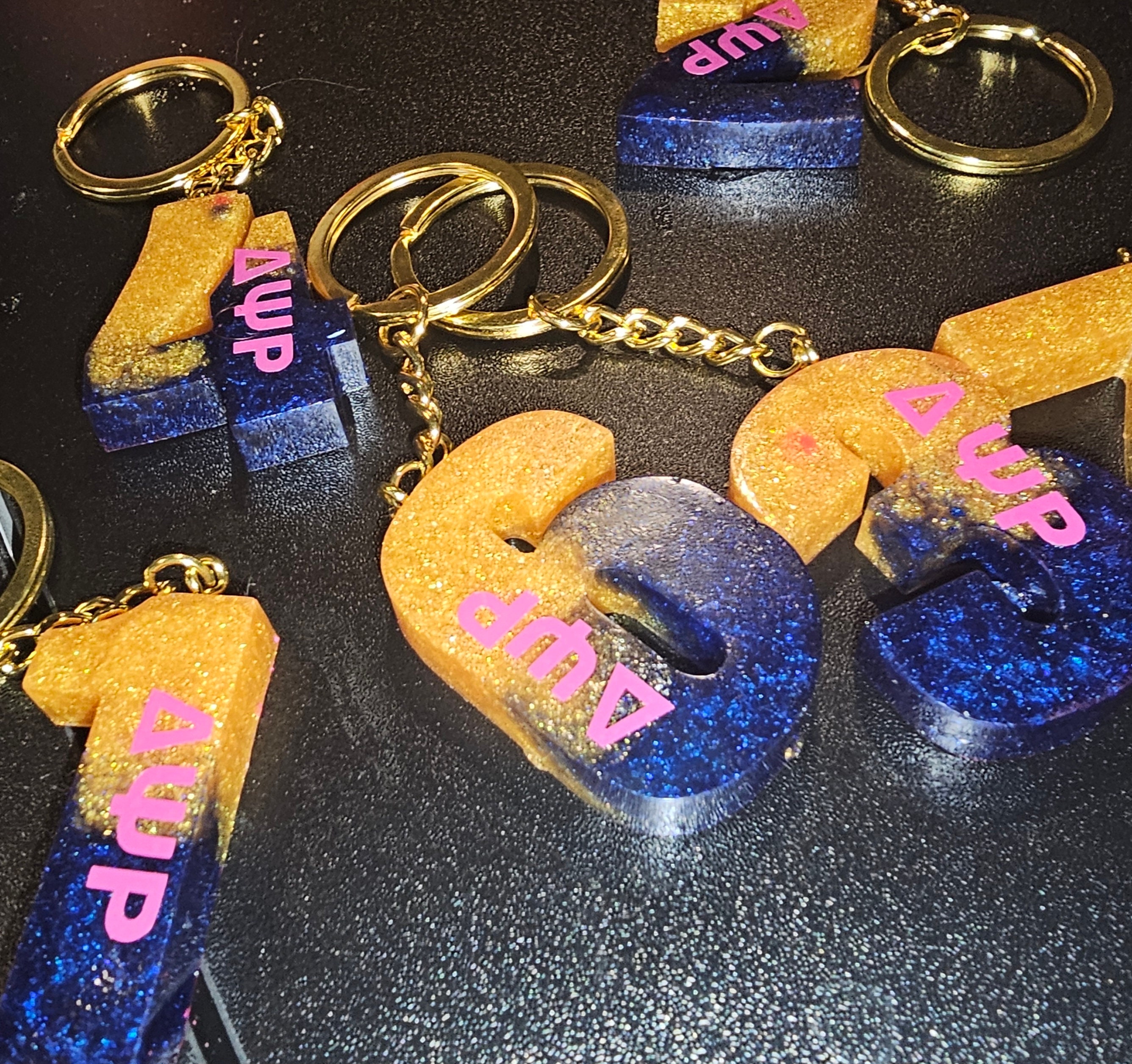 Delta Psi Rho Sorority Line Number Keychains - Personalized Greek Life ...