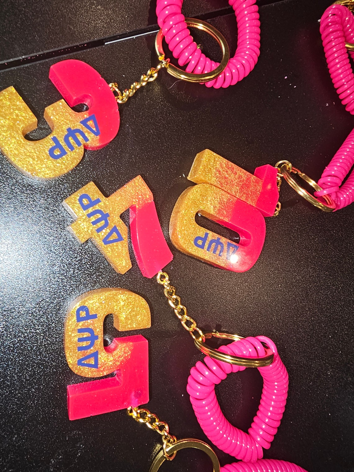 Delta Psi Rho Sorority Line Number Keychains - Personalized Greek Life ...