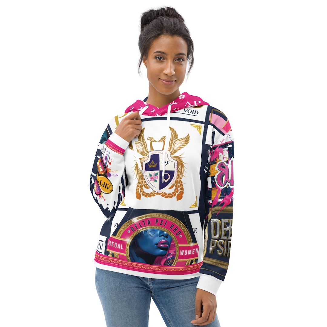 Delta Psi Rho Patchwork Hoodie, DPR Hoodie Sweater, Brushed Fleece ...