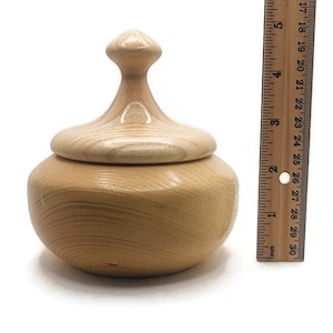 Hand-turned Wooden Container With Lid - Elegance and Functionality ...