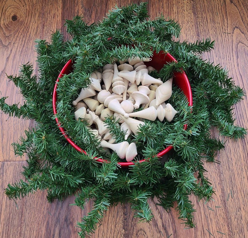 Decorate Your Tree Your Way: Hand-turned Wood Ornaments Set - Etsy