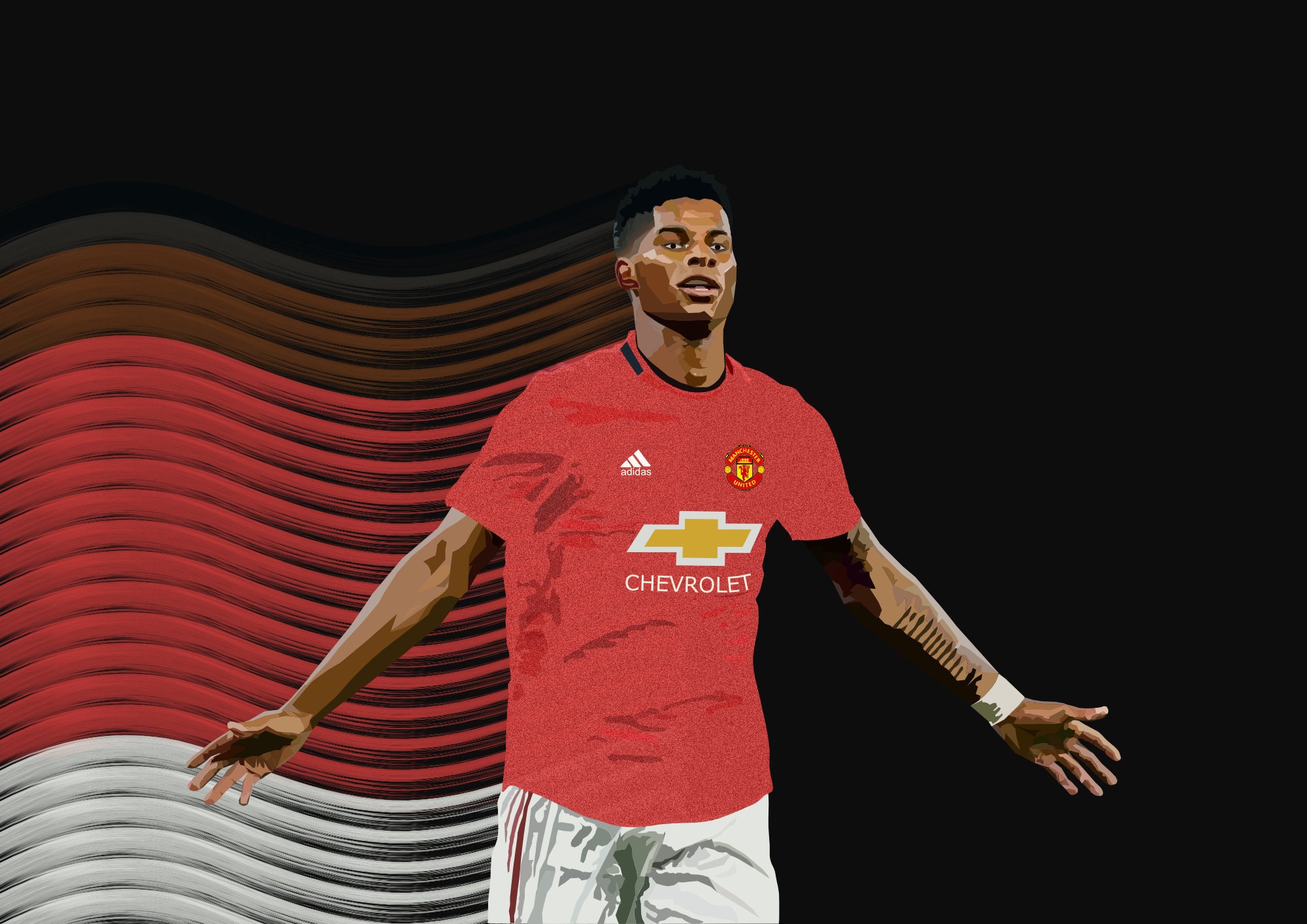 Marcus Rashford - Poster - Download - A4 - A3 - PDF - Printable ...