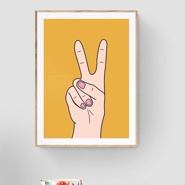 Peace Sign Poster - Etsy