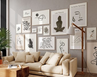 Modern Gallery Wall Set of 10 Boho Bundle Print Set, Gallery Wall Print ...