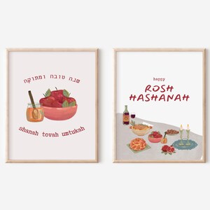 Rosh Hashanah Decorations Set of 10 Printable Wall Art, Rosh Hashanah ...
