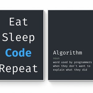 Set of 8 Computer Geek Pintables, Nerdy Computer Science Office Decor ...