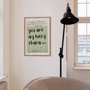 You Are My Lucky Charm Guest Check Print, St Patricks Day Art, Romantic ...