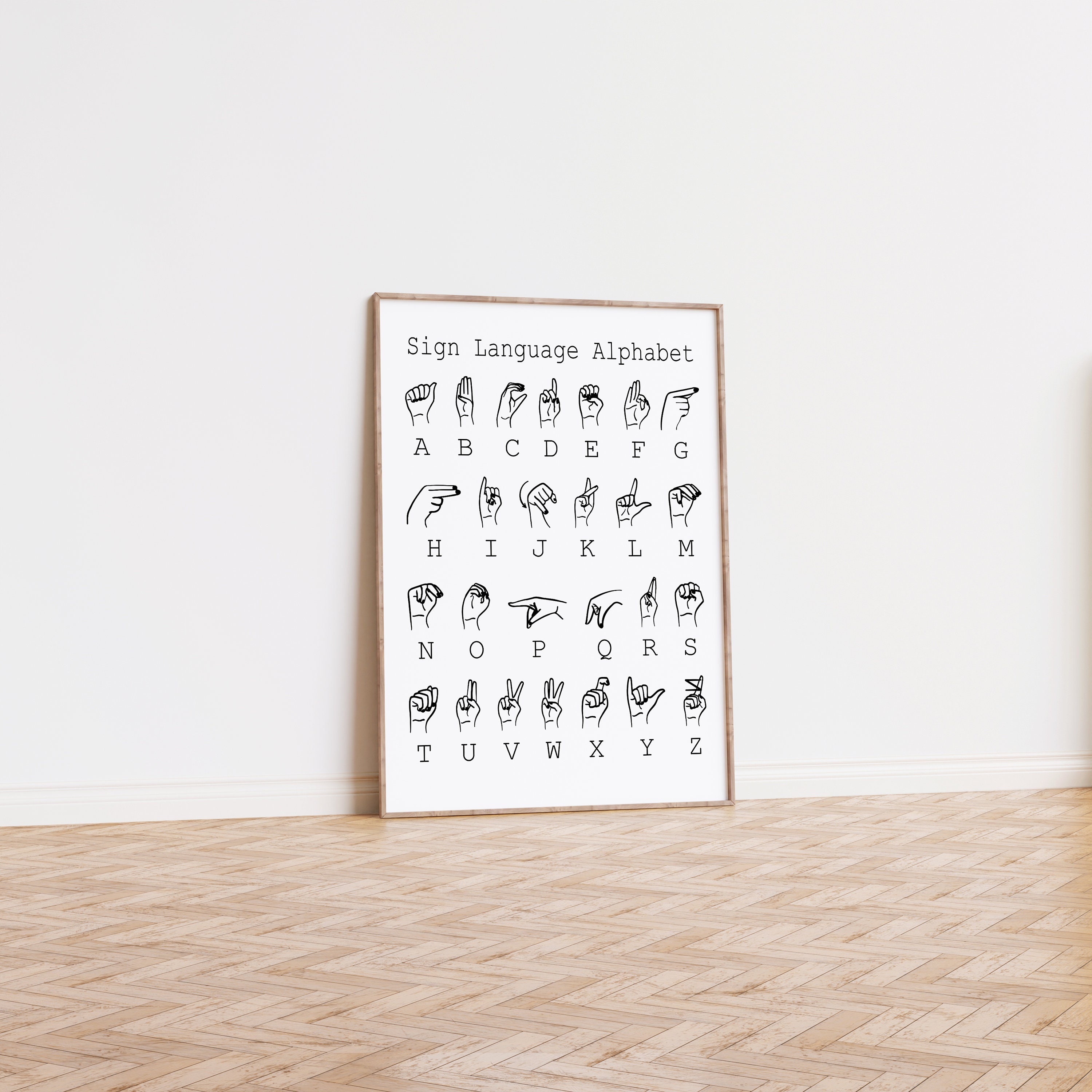 American Sign Language Classroom Decor Educational Charts ASL Classroom ...