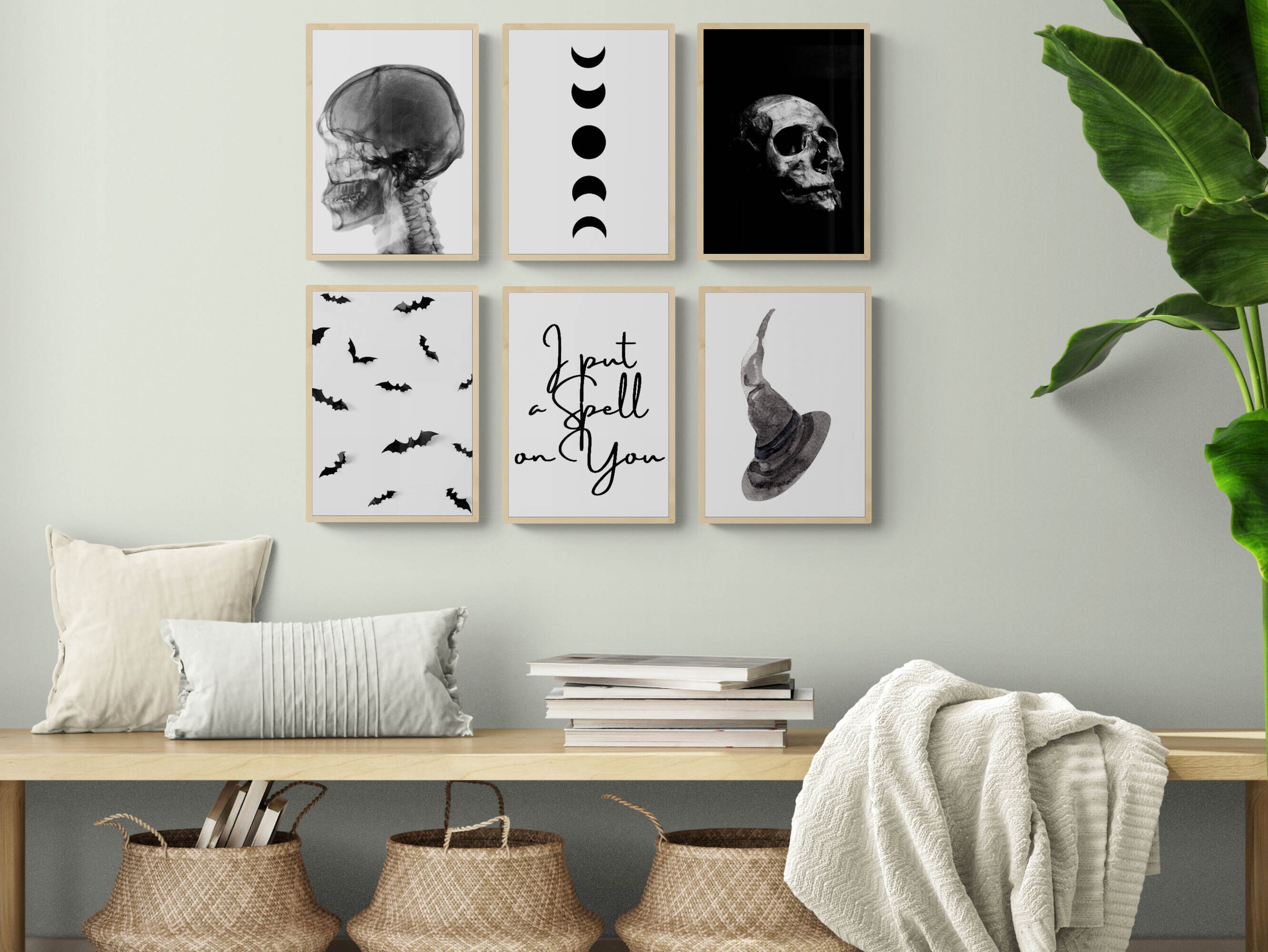 Halloween Set of 6 Prints Halloween Wall Art Halloween - Etsy