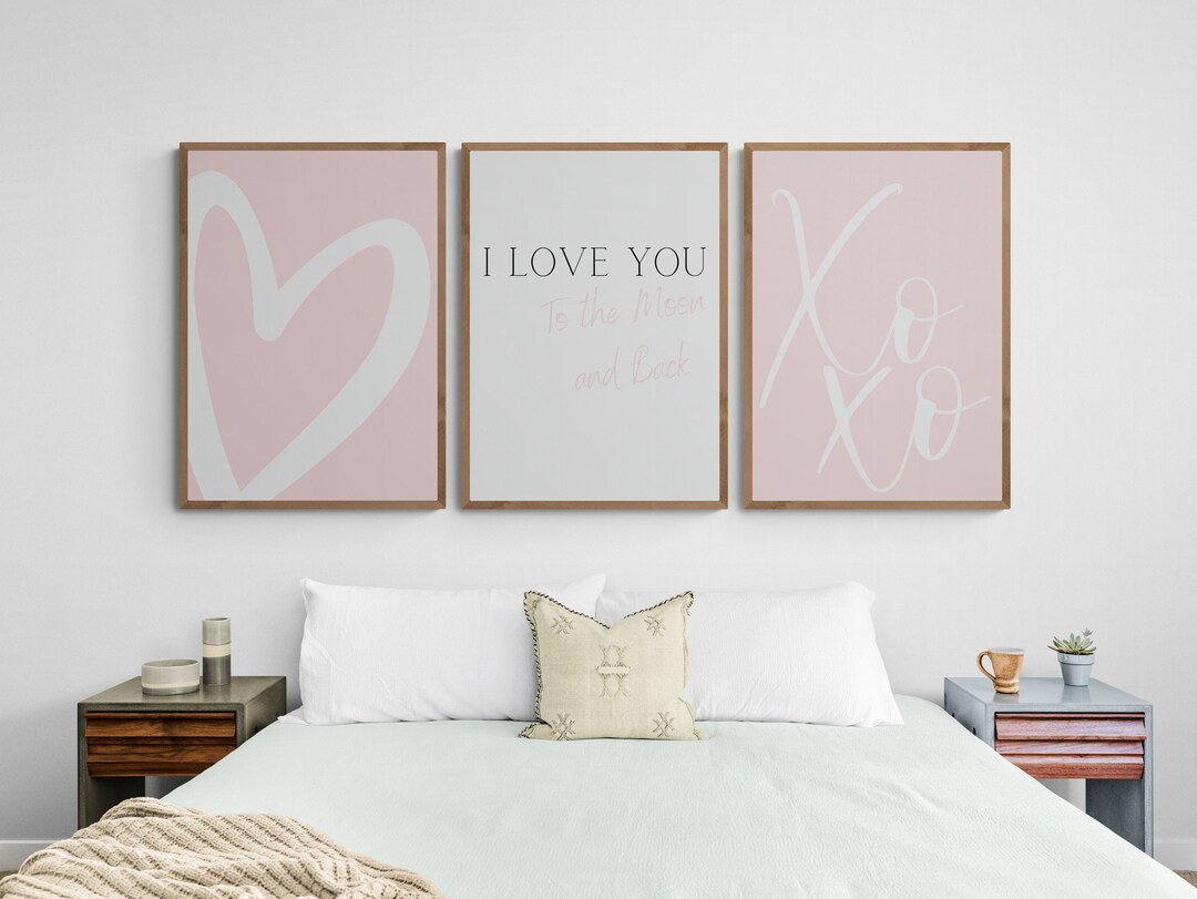 I Love You Set of 3 Prints, Love Print, Typography Print, Quote ...