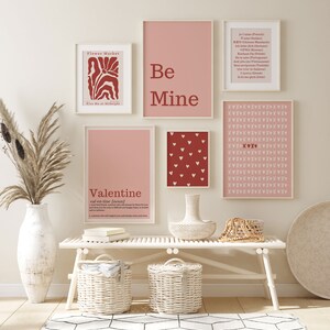 Valentines Day Decor Set of 6 Printables, Valentines Day Printables ...