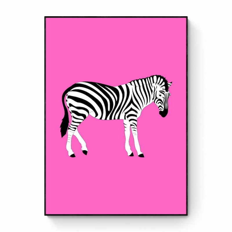 Zebra Art Print - Etsy