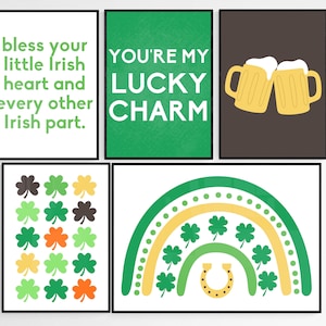 St.patricks Day Set of 12 Printables + 2 Frame TV Art, Trendy Modern St ...