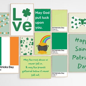 St.patricks Day Decor Set of 12 Printables, Trendy St Patrick's Day ...
