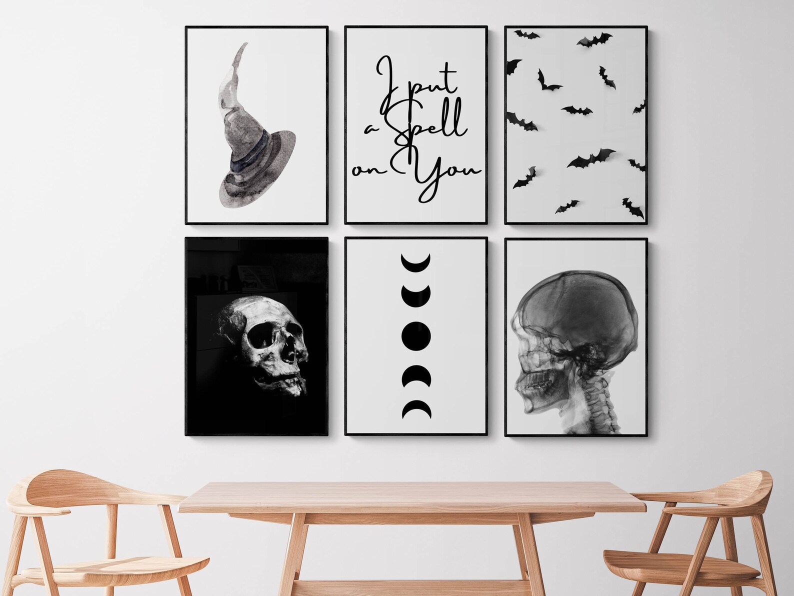 Halloween Set of 6 Prints Halloween Wall Art Halloween - Etsy