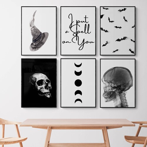 Skeleton Print Halloween Printable Wall Art Halloween - Etsy