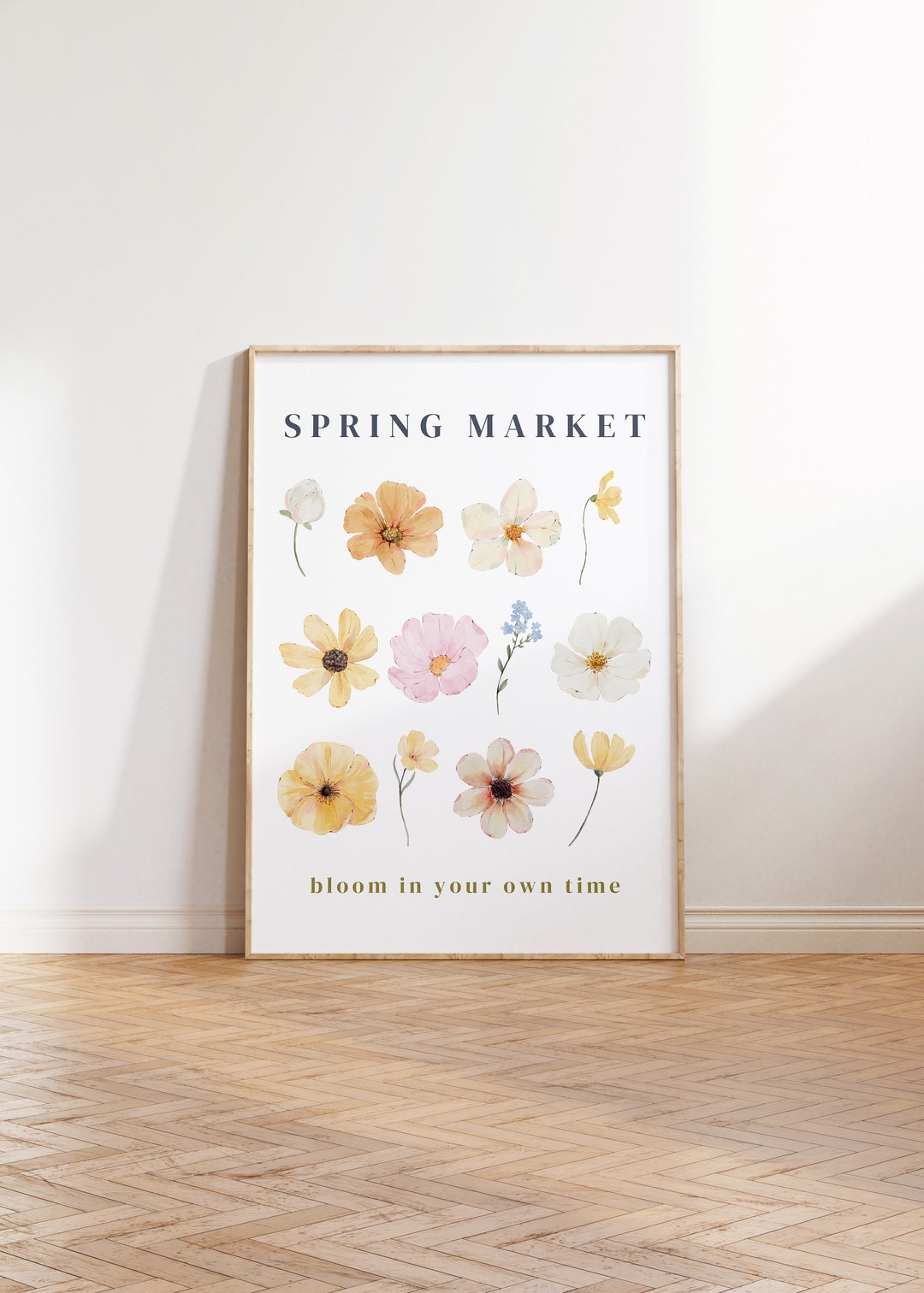 Spring Market Printable Wall Art, Easter Market Print, Happy Easter ...