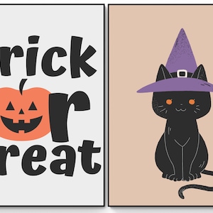 Boho Halloween Decor Set of 17 Prints, Cute Fall Decor, Modern ...