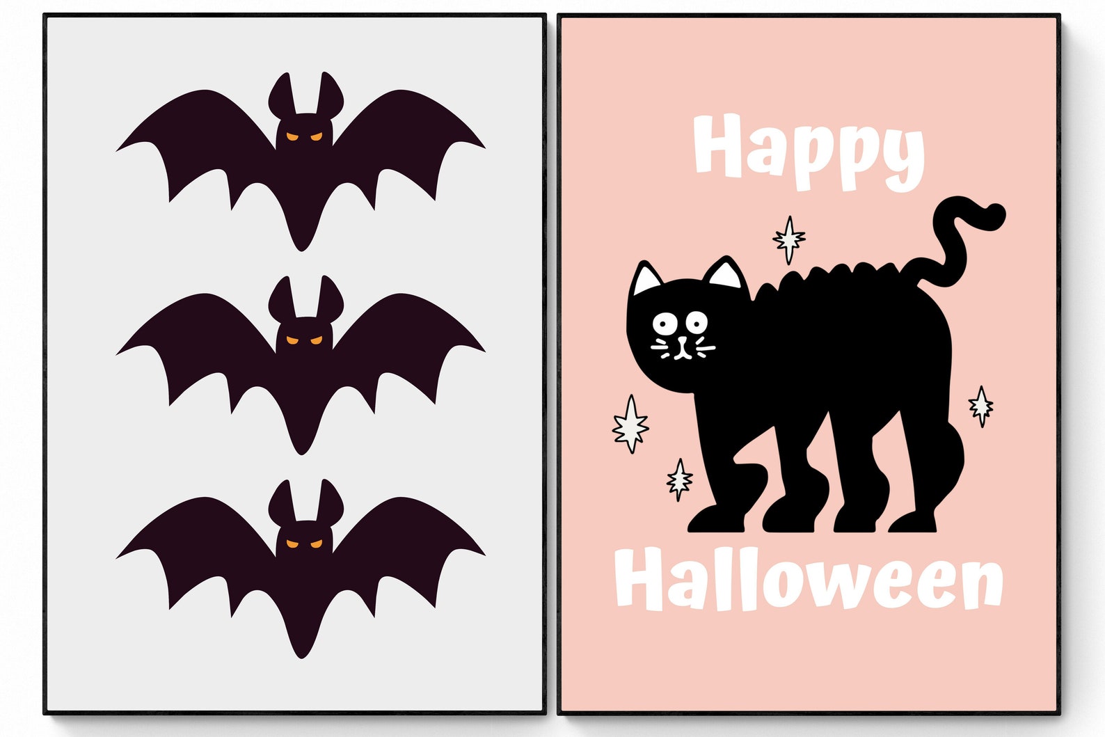 Boho Halloween Decor Set of 17 Prints, Cute Fall Decor, Modern ...