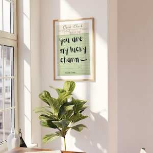 You Are My Lucky Charm Guest Check Print, St Patricks Day Art, Romantic ...