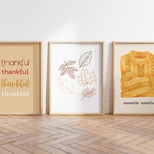 Thanksgiving Decor, 15 Thanksgiving Printable Wall Art, Autumn Fall ...