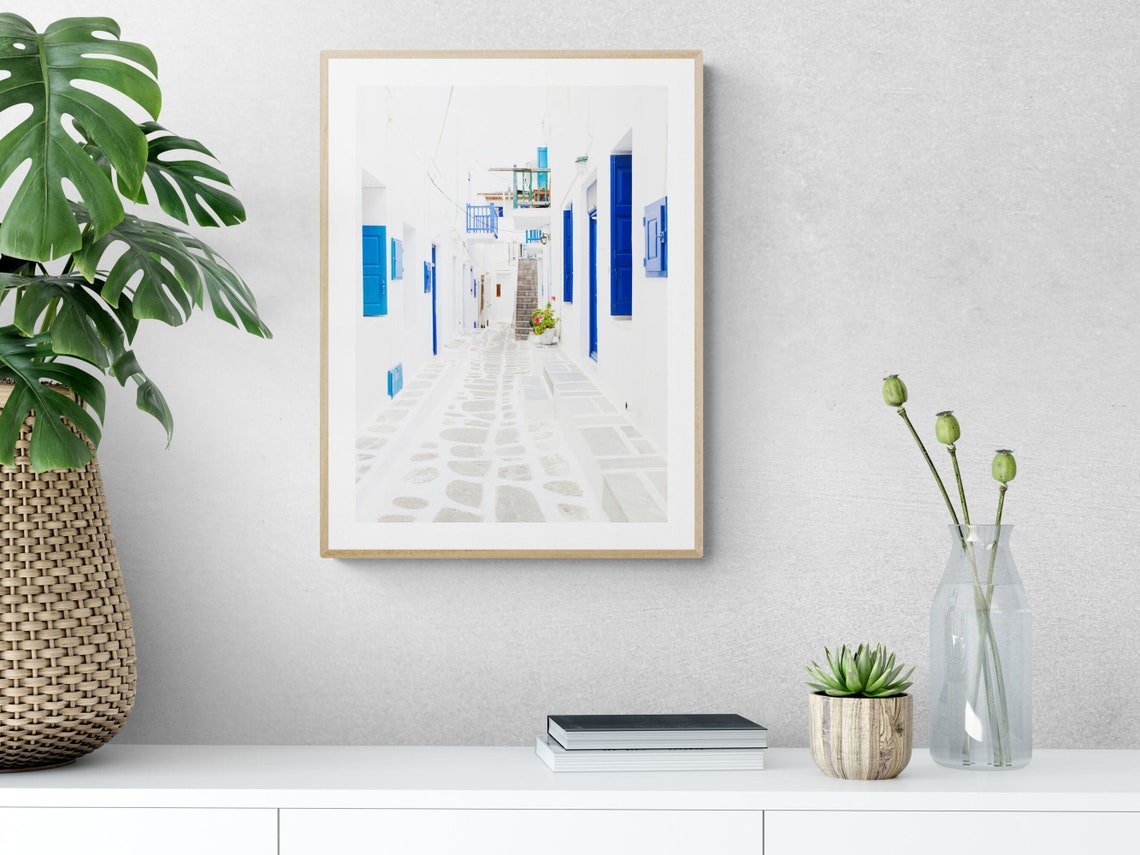 Mykonos Print Set of 3 Travel Art Print Greece Art Print - Etsy
