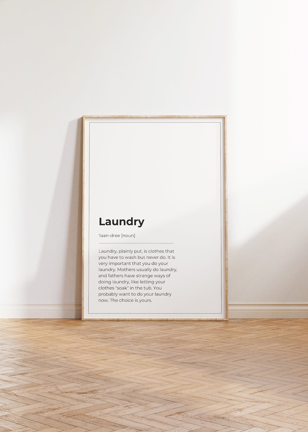 Laundry Definition Printable, Laundry Wall Decor, Laundry Room Sign ...