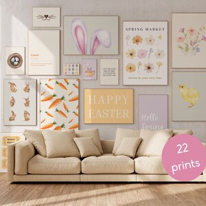 Easter 22 Printables Gallery Wall Art Set, Colorful Spring Art Prints ...