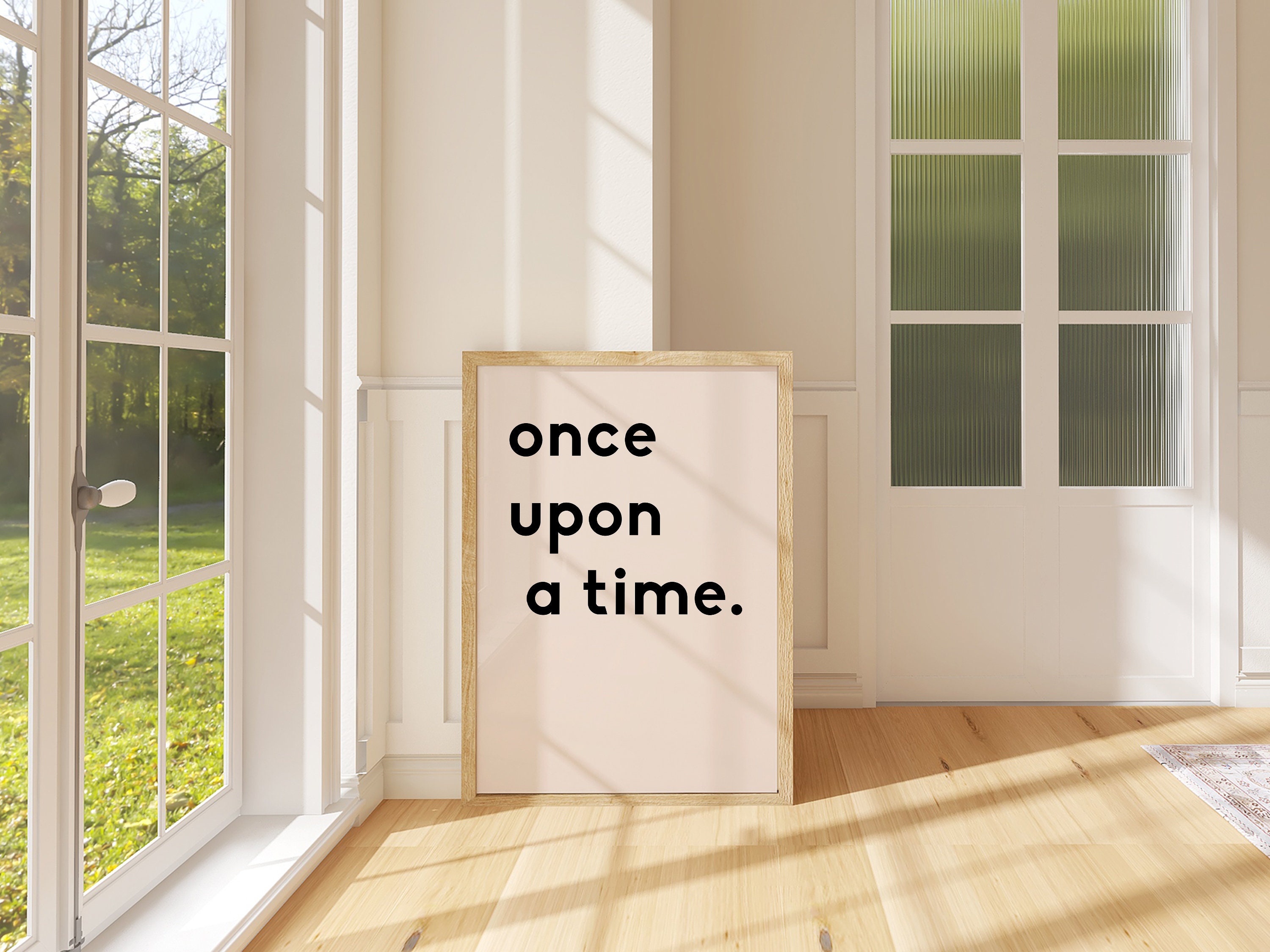 Once Upon a Time Printable, Kids Reading Book, Playroom Wall Decor ...