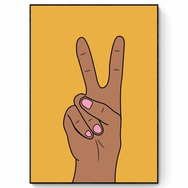 Peace Sign Poster - Etsy