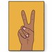 Peace Sign Print, Hand Illustration Art, Printable Wall Art, Peace ...