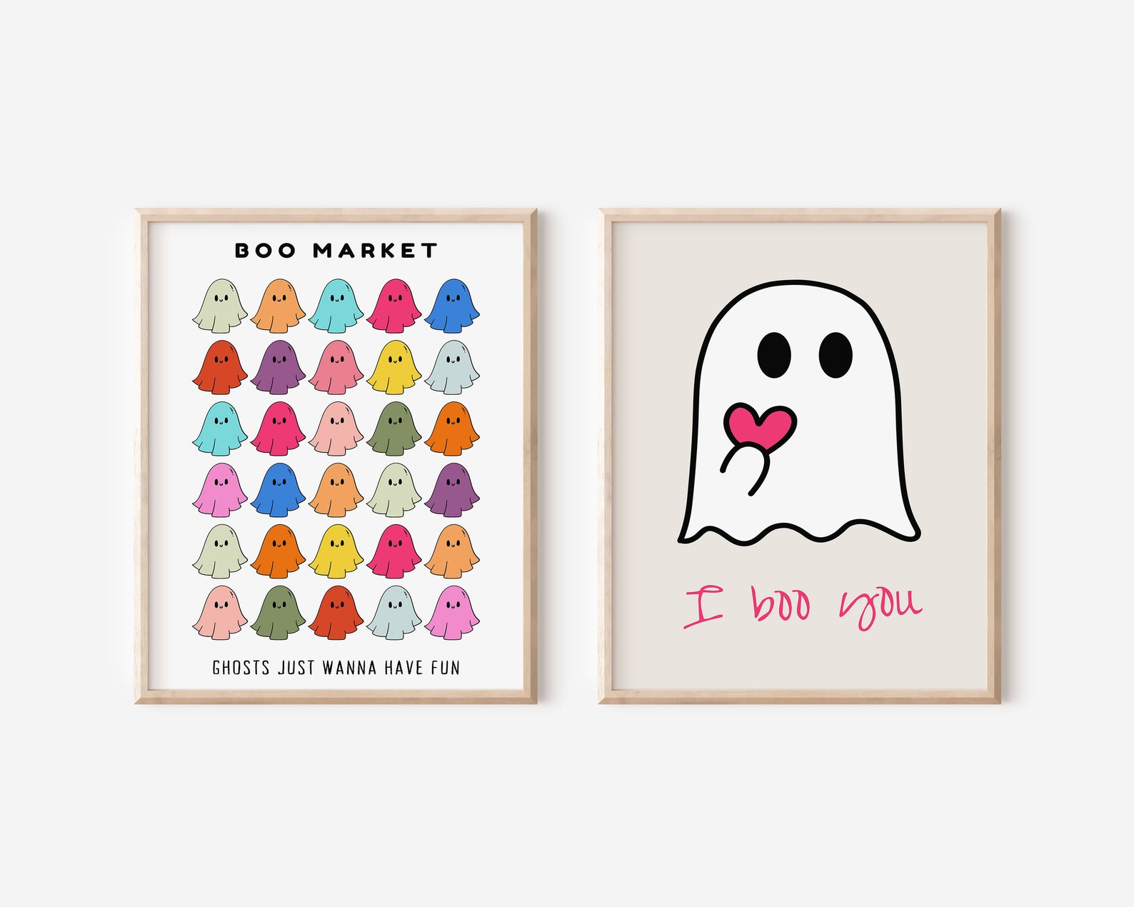 Vintage Retro Halloween Set of 8 Prints, Cute Fall Decor, Trendy ...