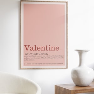 Valentine Definition Print, Valentines Day Decor, Valentines Day ...