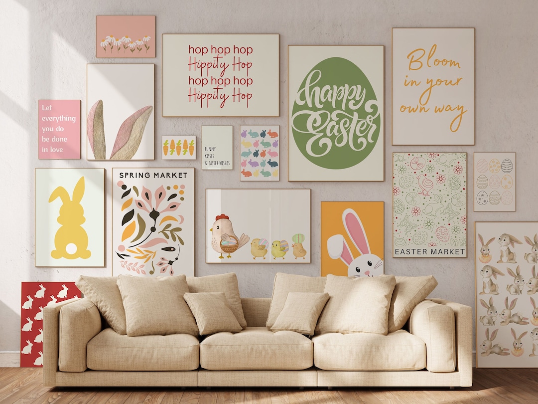 71 EASTER PRINTABLES, Easter Wall Art, Easter Art, Spring Wall Art ...