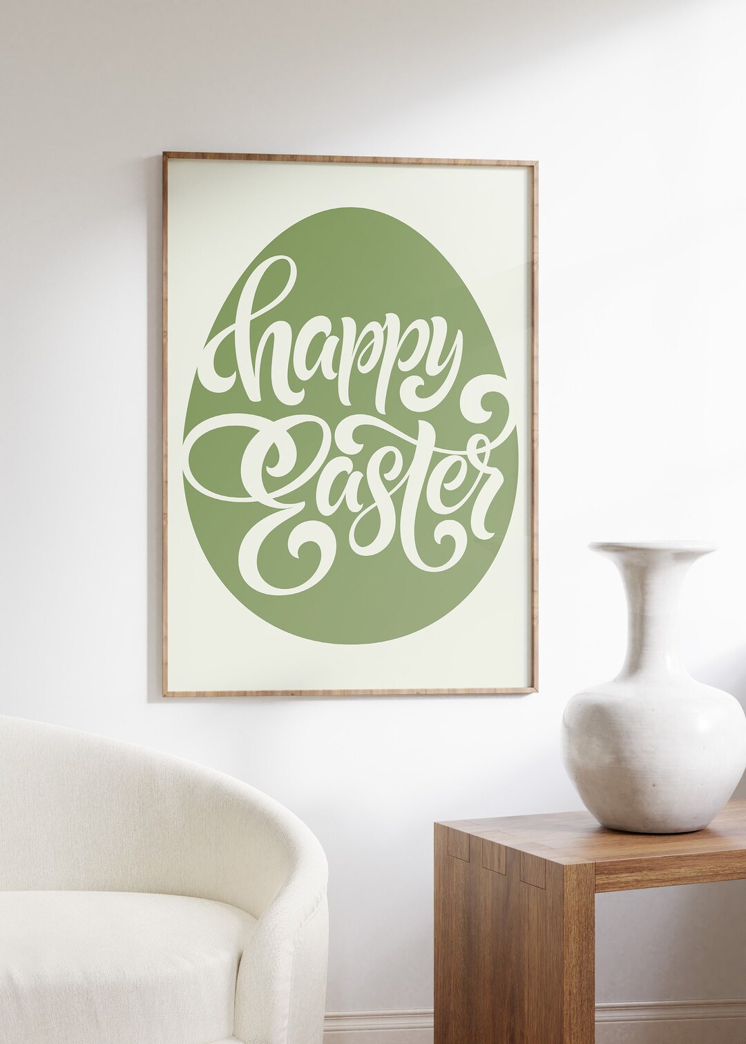 Happy Easter Sign, Easter Printable Wall Art, Happy Easter Print ...