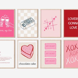 Valentine Day Decor Set of 28 Printables, Valentines Party Decor, Retro ...