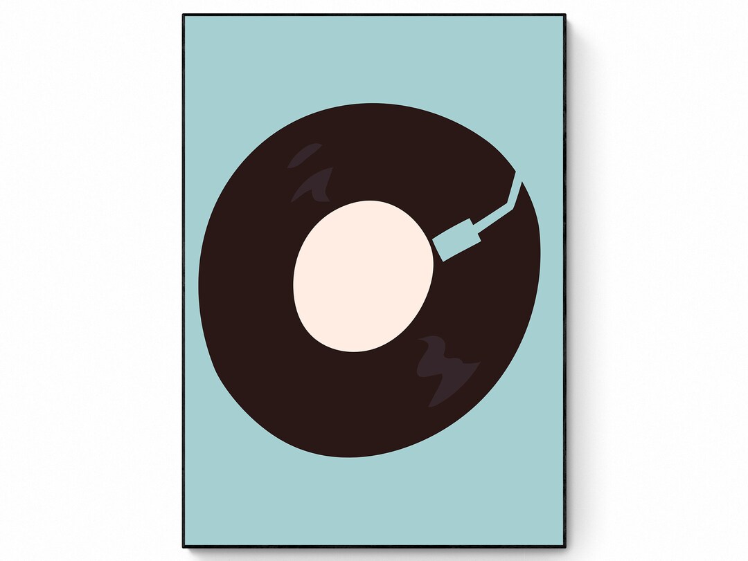 Blue Vinyl Printable, Record Wall Art, Music Poster ,eclectic Print ...