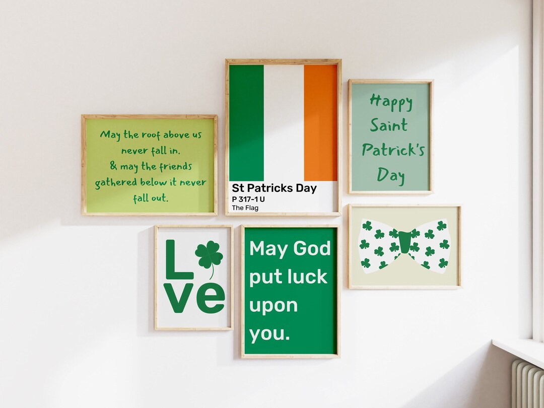 St.patricks Day Decor Set of 12 Printables, Trendy St Patrick's Day ...
