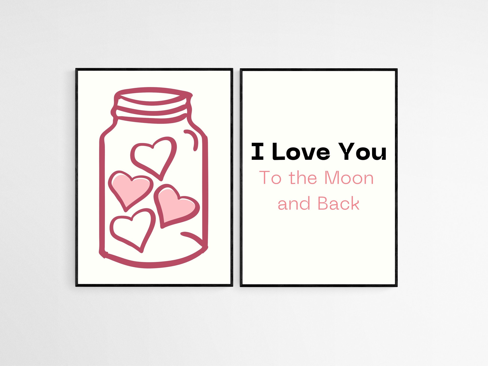 Valentines Day Decor Set of 8 PRINTABLES, Valentines Printables ...