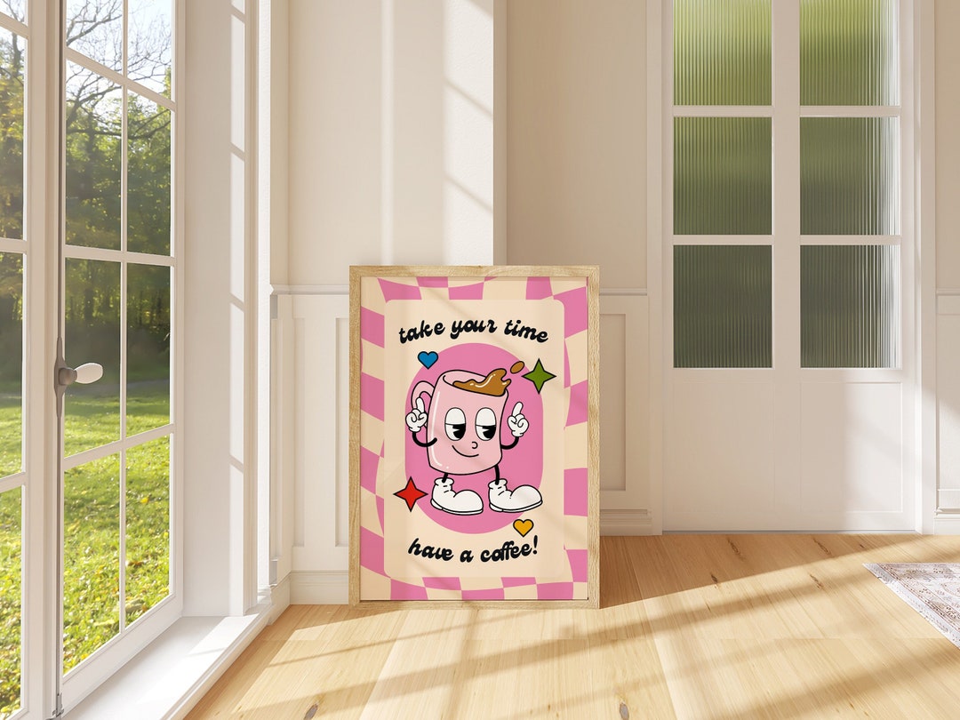 Coffee Break Print Coffee Art Print Kitchen Digital Prints Coffee ...