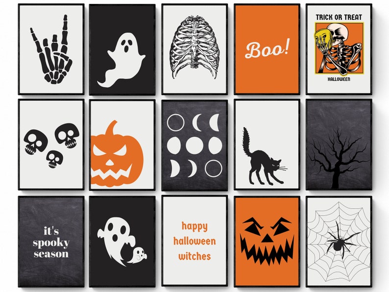 Halloween Art Mega Bundle Set Set of 15 Halloween Gallery - Etsy