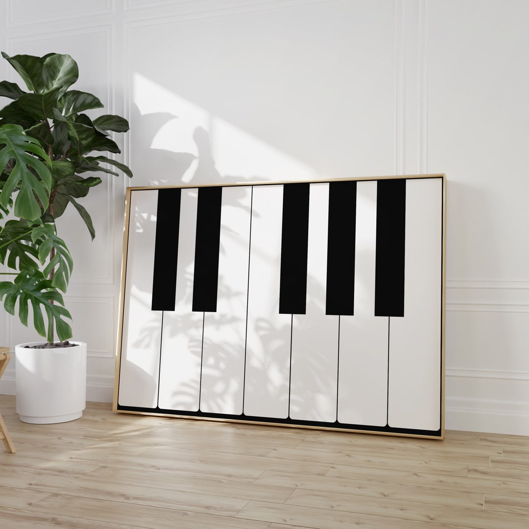 Piano Keys Printable Wall Art, Piano Poster, Minimalist Art Print ...